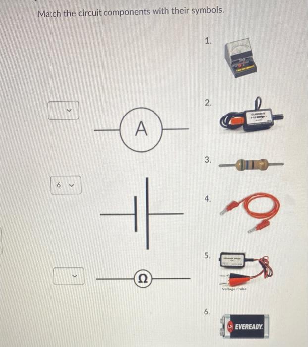 Solved Match the circuit components with their symbols. 1. | Chegg.com