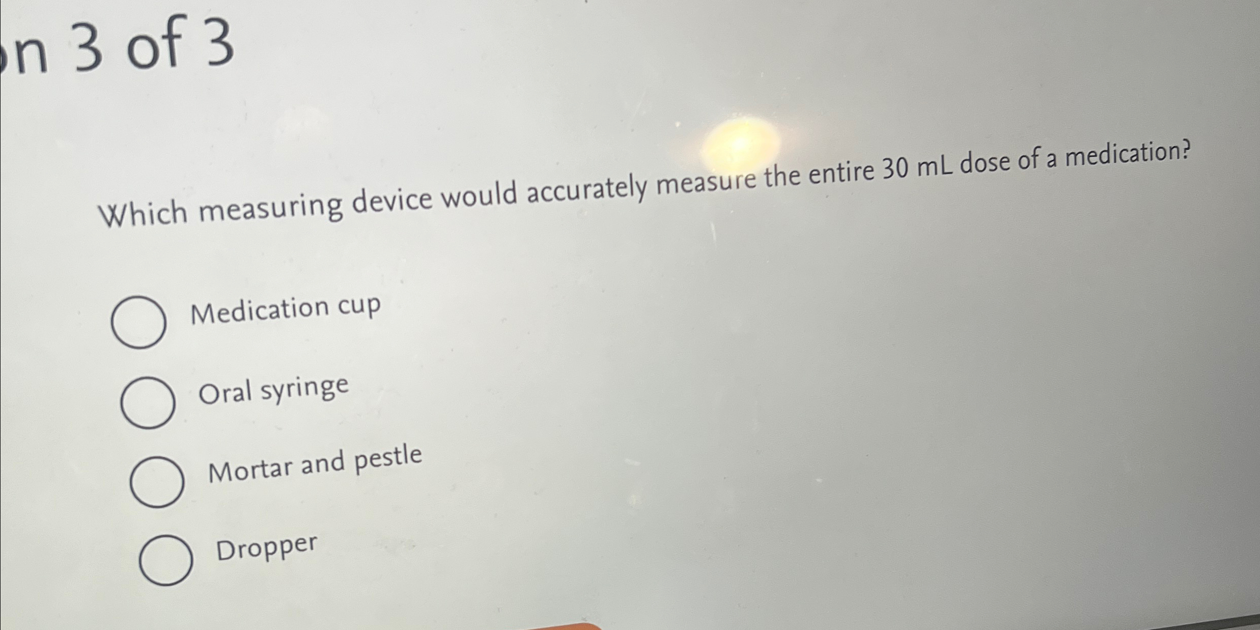 Solved n 3 ﻿of 3Which measuring device would accurately | Chegg.com