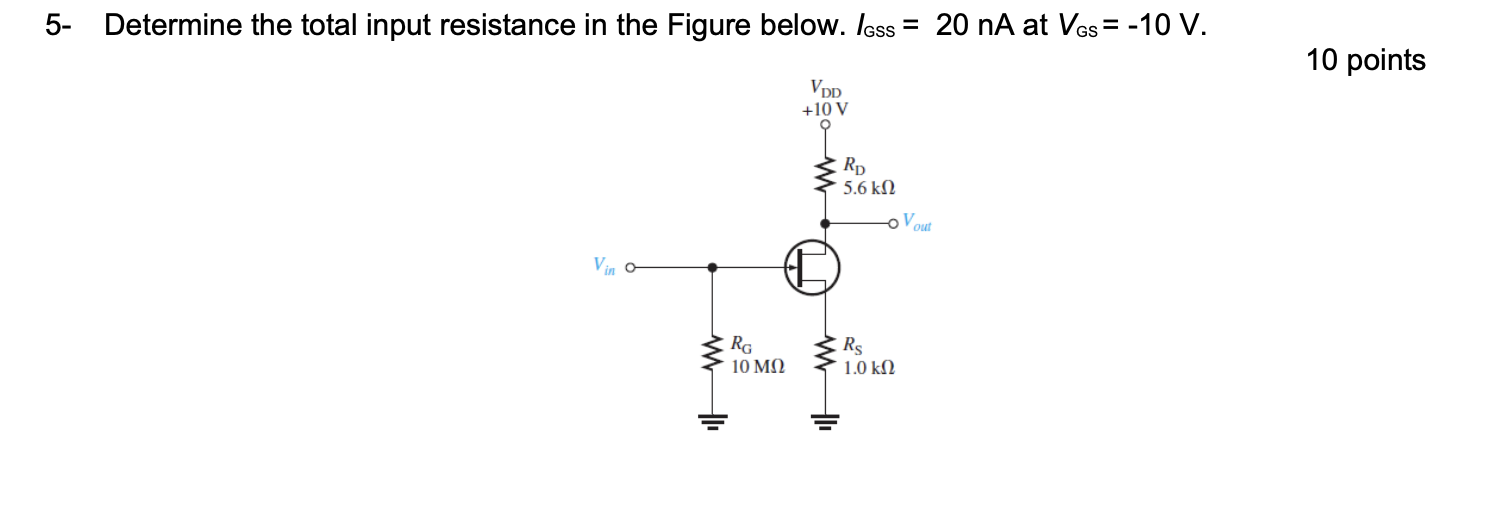 Solved 5- ﻿Determine the total input resistance in ﻿the | Chegg.com