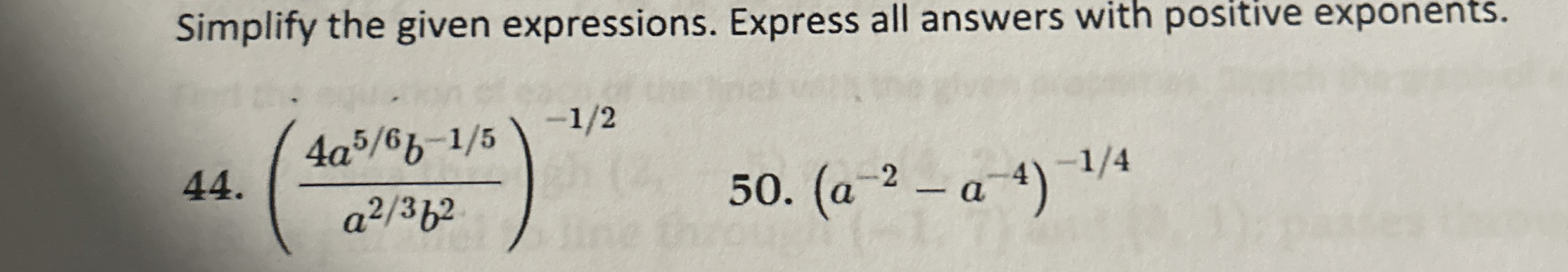 Solved Simplify the given expressions. Express all answers | Chegg.com