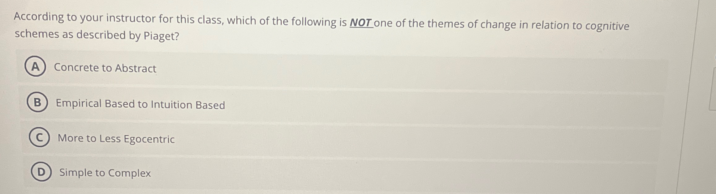 Solved According to your instructor for this class, which of | Chegg.com