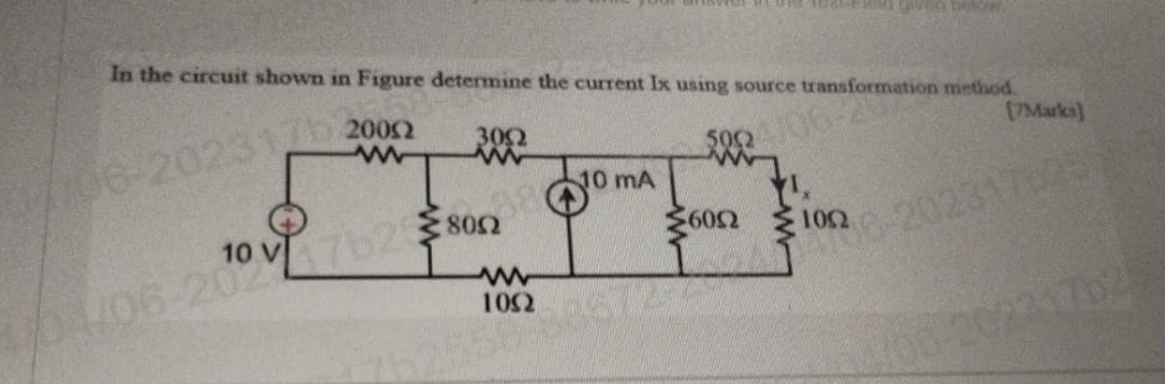 Solved In the circuit shown in Figure determine the current | Chegg.com