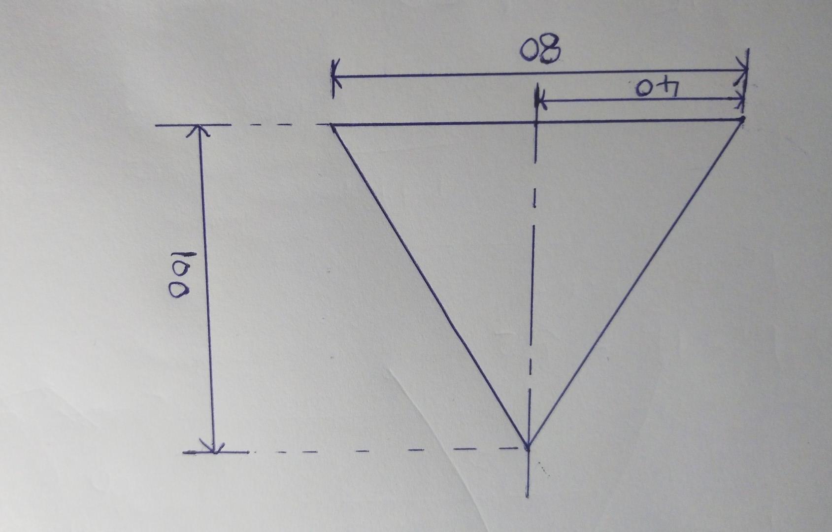 Solved please find the CG of this triangle. thanks | Chegg.com