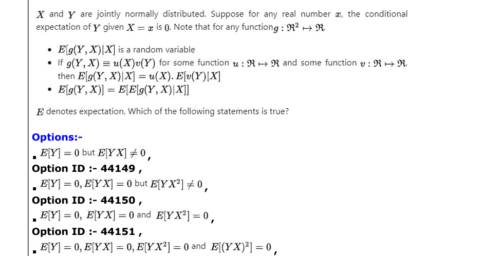 Solved X and Y are jointly normally distributed. Suppose for | Chegg.com