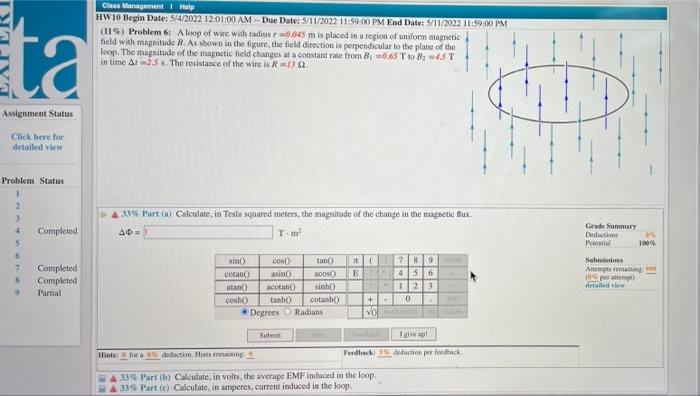 Solved ta Claes Management Help HW10 Begin Date: 5/4/2022 | Chegg.com