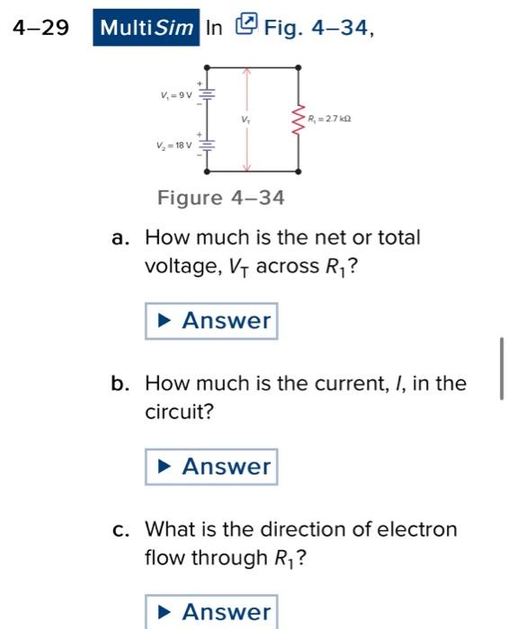 Solved Figure 4-34 a. How much is the net or total voltage, | Chegg.com