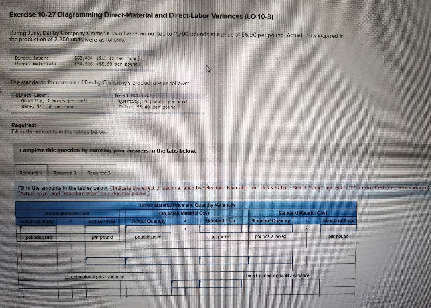 Solved Exercise 10-27 Diagramming Direct-Material and | Chegg.com