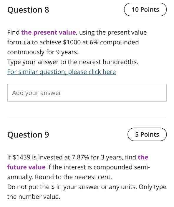 Solved Find the present value, using the present value | Chegg.com