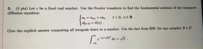 3. (4 pts) Let e be a fixed real number. Use the | Chegg.com