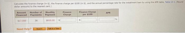 Solved Calculate the finance charge (in 5), the finance | Chegg.com