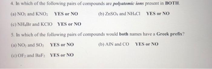 Solved Compound Naming Post-Laboratory Assignment NAME | Chegg.com