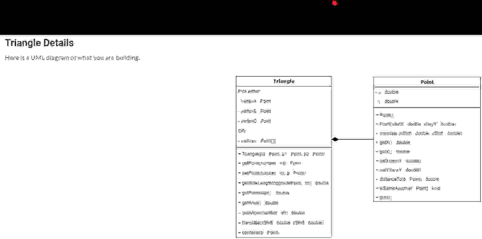 Solved OverviewYou will create a class Triangle that | Chegg.com