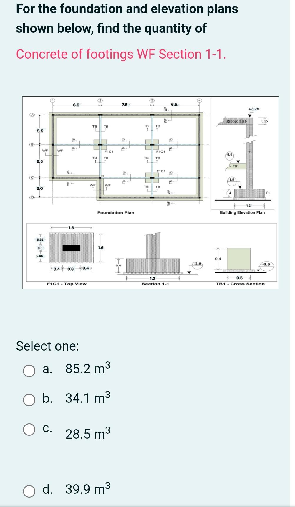 Solved For the foundation and elevation plans shown below, | Chegg.com