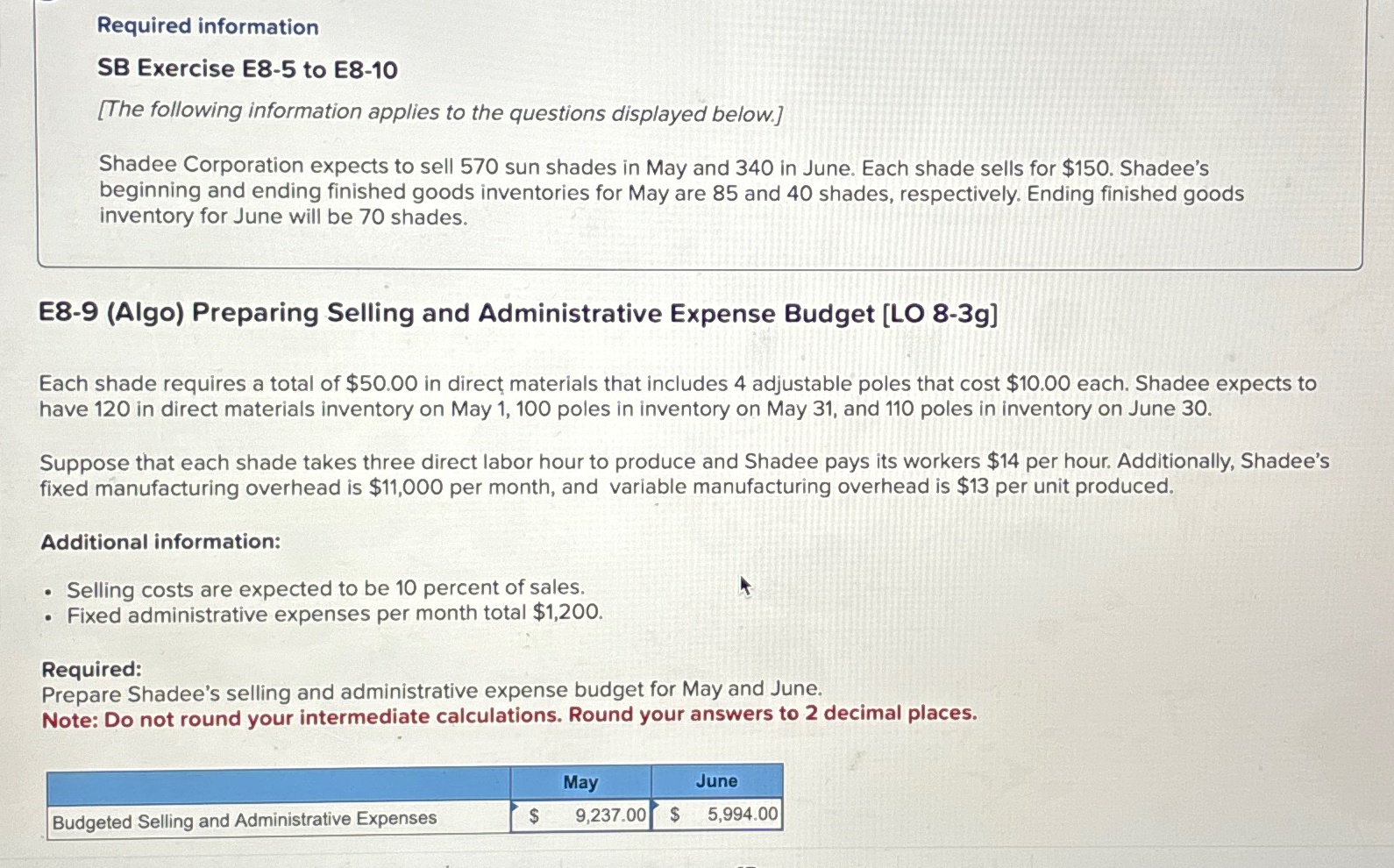 Solved Required informationSB Exercise E8-5 ﻿to E8-10[The | Chegg.com