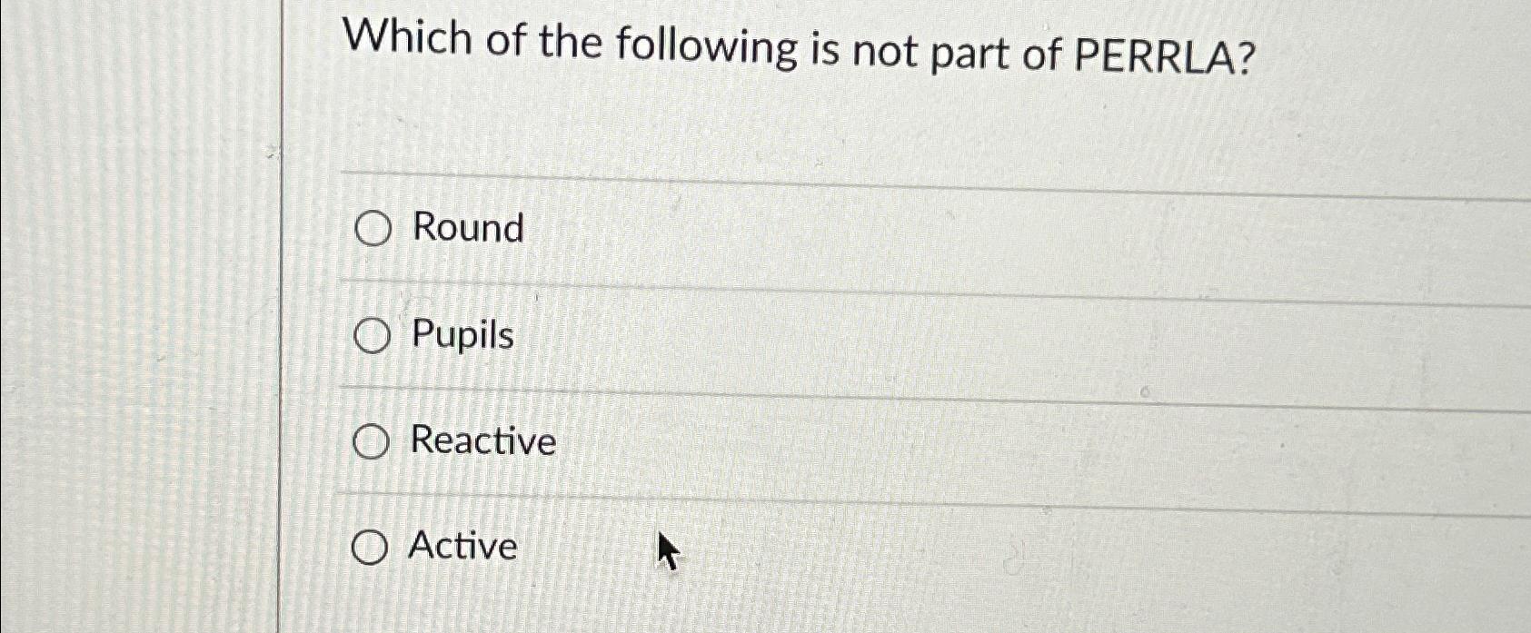 Solved Which of the following is not part of | Chegg.com
