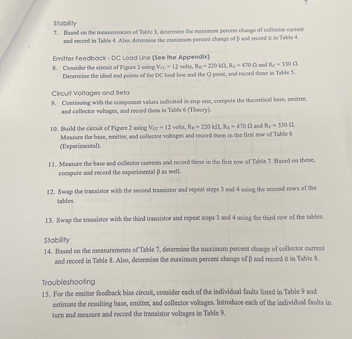 Solved Schematics Procedure Collector Feedback- DC Load Line | Chegg.com
