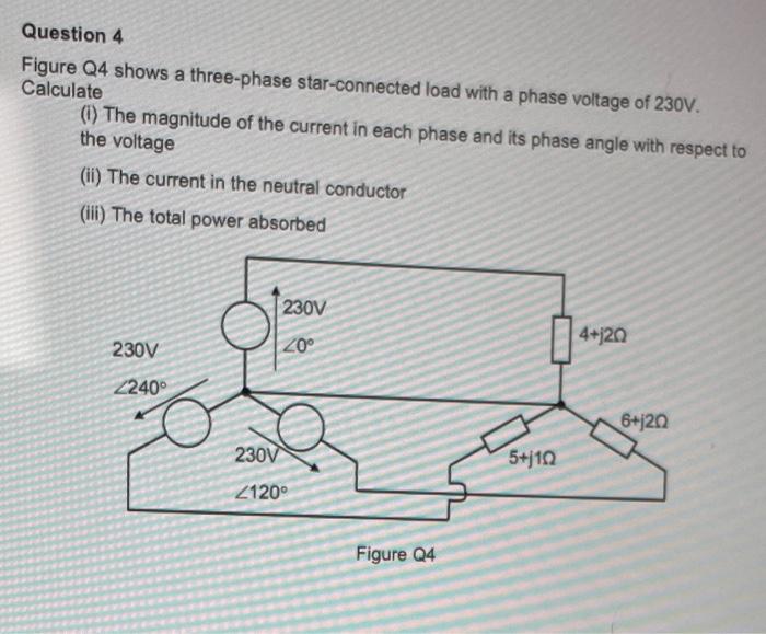 Solved Question 4 Figure Q4 shows a three-phase | Chegg.com Solved Question 4 Figure Q4 shows a three-phase | Chegg.com