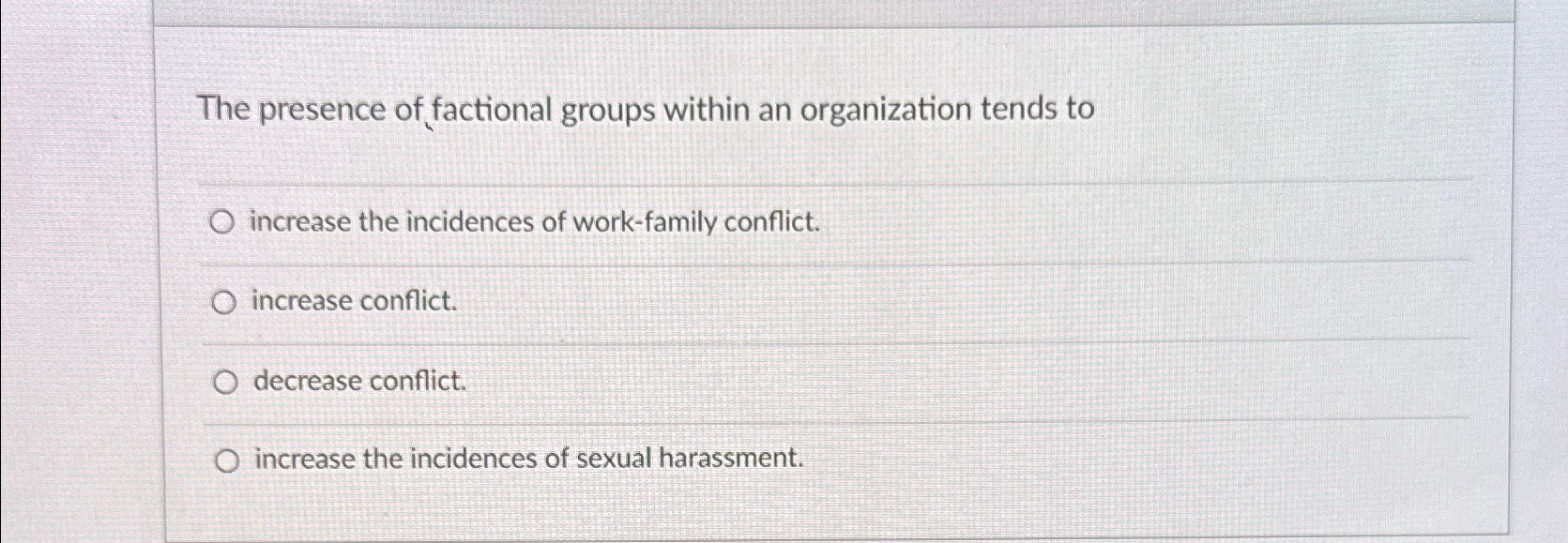 Solved The presence of factional groups within an | Chegg.com