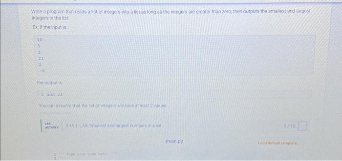 Write a program that reads a list of integers into a | Chegg.com