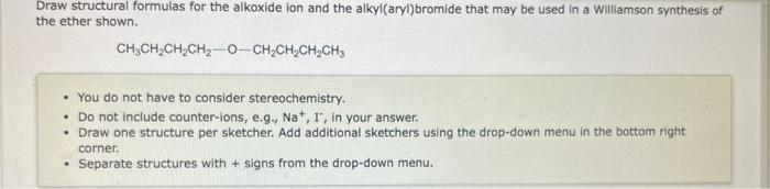 Solved Draw structural formulas for the alkoxide ion and the | Chegg.com