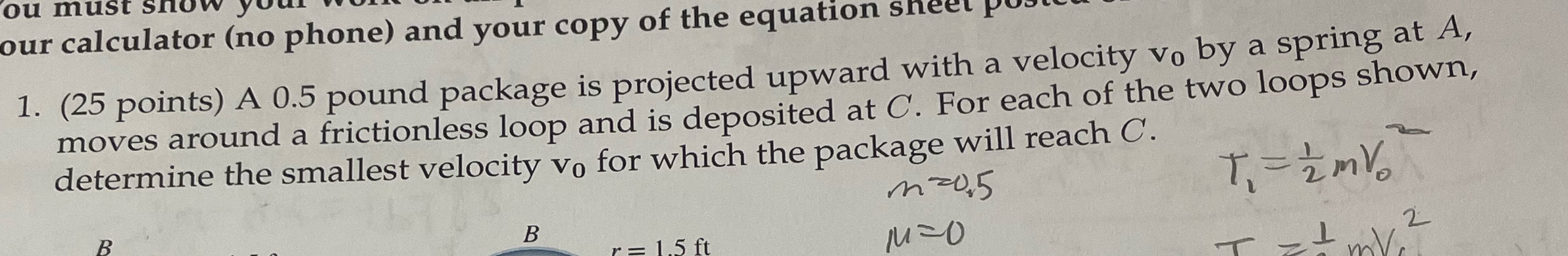 Solved ( 25 ﻿points) ﻿A 0.5 ﻿pound package is projected | Chegg.com