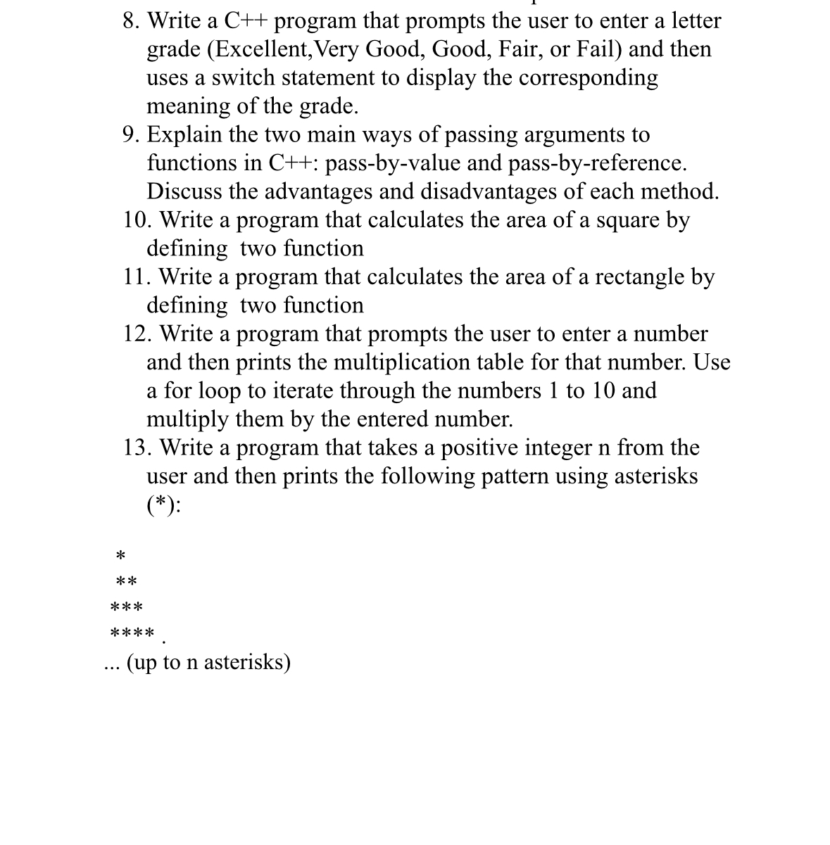 Solved Write a C++ ﻿program that prompts the user to enter a | Chegg.com