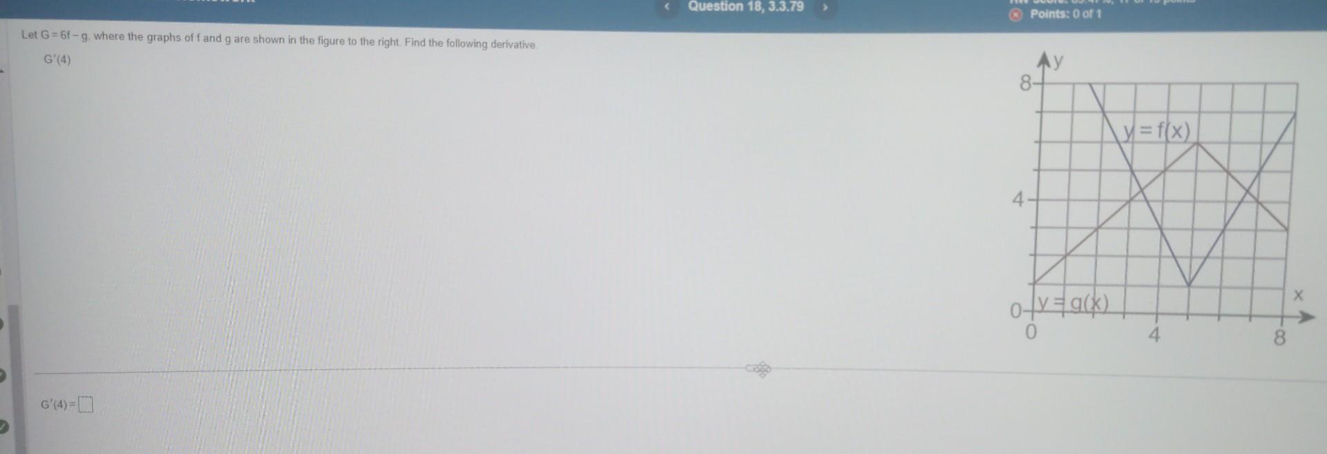 Solved Let G=6f−g. where the graphs of f and g are shown in | Chegg.com