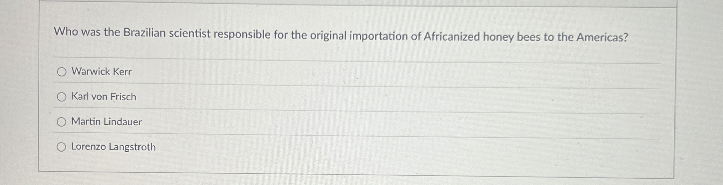 Solved Who was the Brazilian scientist responsible for the | Chegg.com