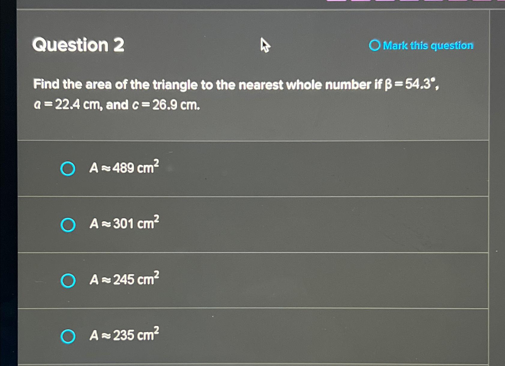 Question 2Mark this questionFind the area of the | Chegg.com Question 2Mark this questionFind the area of the | Chegg.com