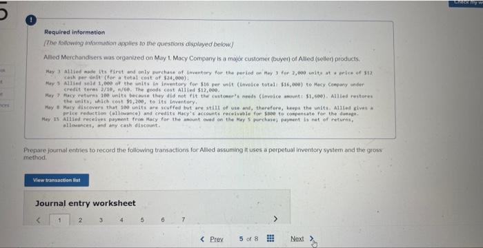 Solved Required informotion (The forliowing information | Chegg.com