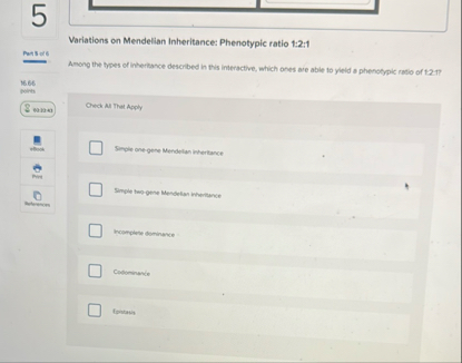 Solved Variations on Mendelian Inheritance: Phenotypic ratio | Chegg.com