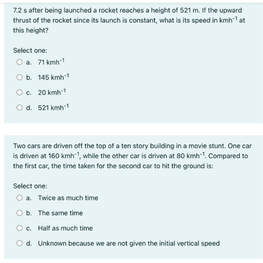 Solved \\( 7.2 \\mathrm{~s} \\) after being launched a | Chegg.com