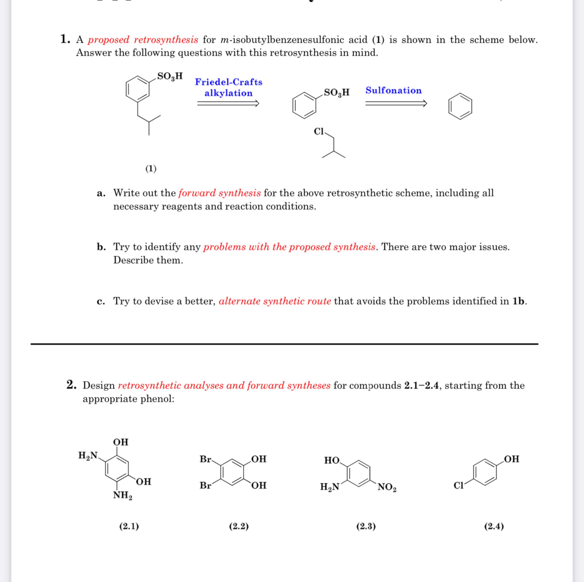 Solved A proposed retrosynthesis for | Chegg.com