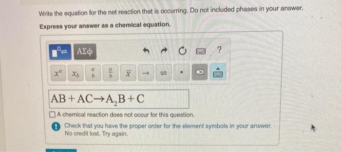Solved Write the equation for the net reaction that is | Chegg.com