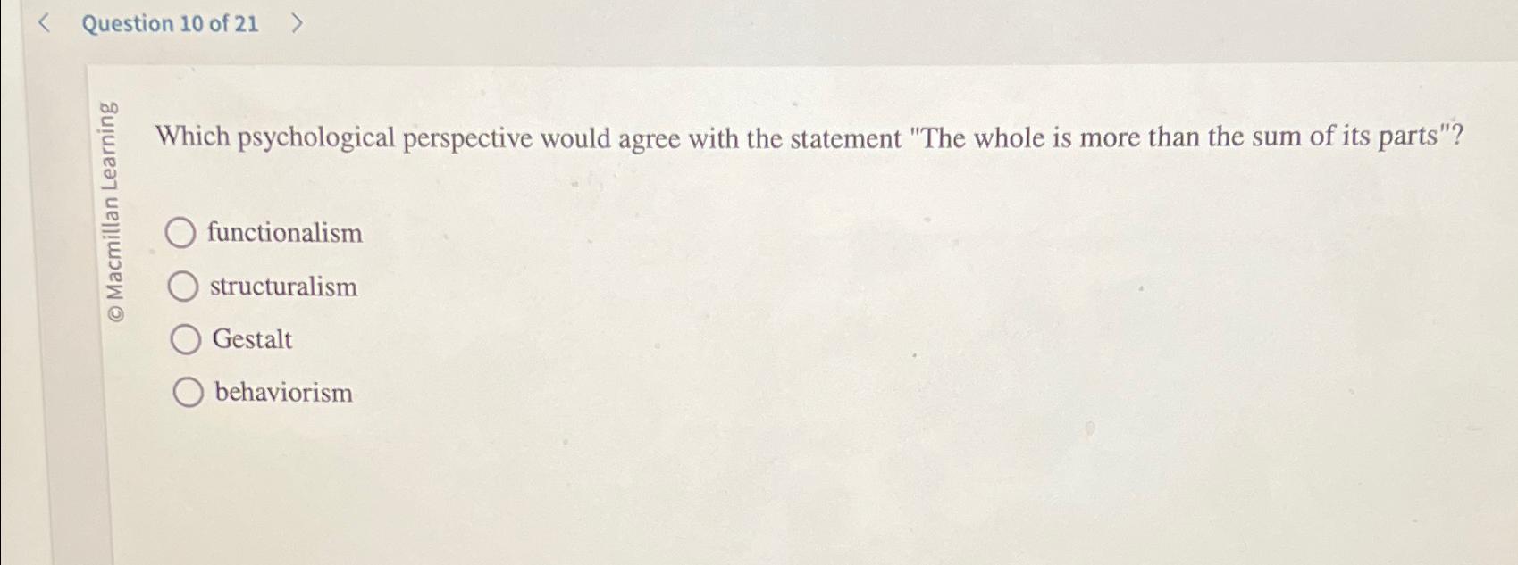 Solved Question 10 ﻿of | Chegg.com