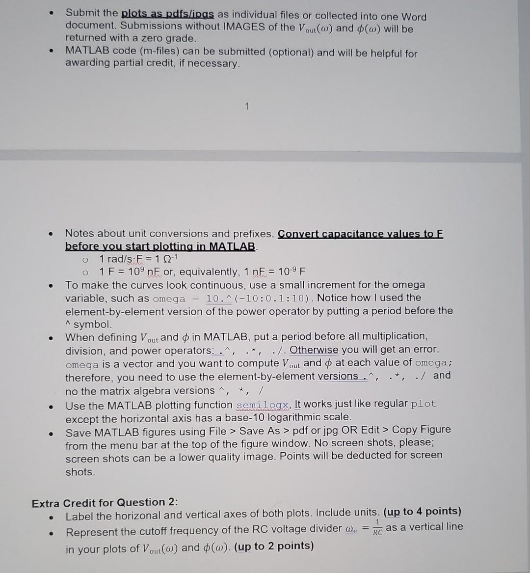 Solved - Submit the plots as pdfs/ings as individual files | Chegg.com