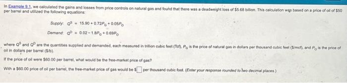 Solved In Example 9.1, we calculated the gains and losses | Chegg.com
