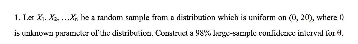 Solved Let x1,x2,dotsxn ﻿be a random sample from a | Chegg.com
