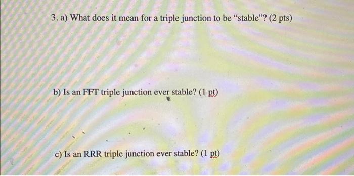 Solved 3. a) What does it mean for a triple junction to be | Chegg.com