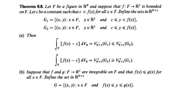 Theorem 8.8. Let F be a figure in RN and suppose that | Chegg.com