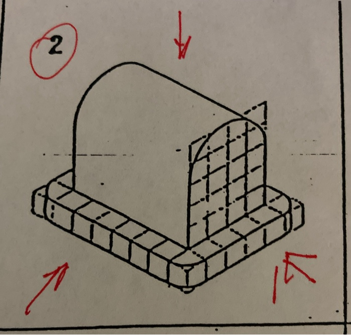 Solved Need front, top, right side view with visible lines, | Chegg.com