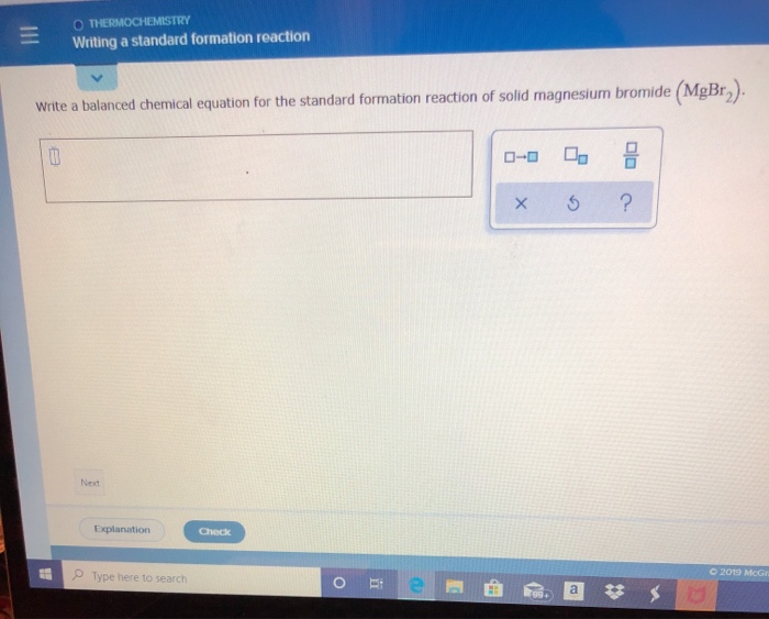 Solved O THERMOCHEMISTRY Writing a standard formation | Chegg.com
