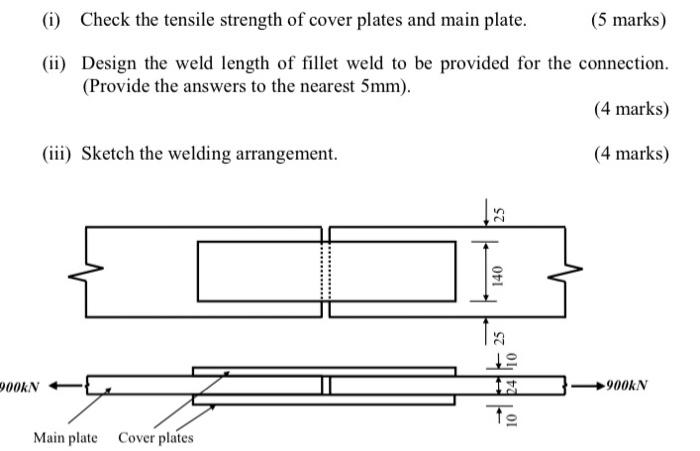 Solved (b) A tension splice connection as shown in Figure | Chegg.com