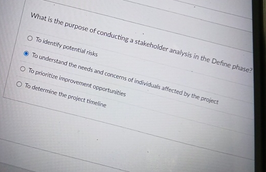 Solved What is the purpose of conducting a stakeholder | Chegg.com