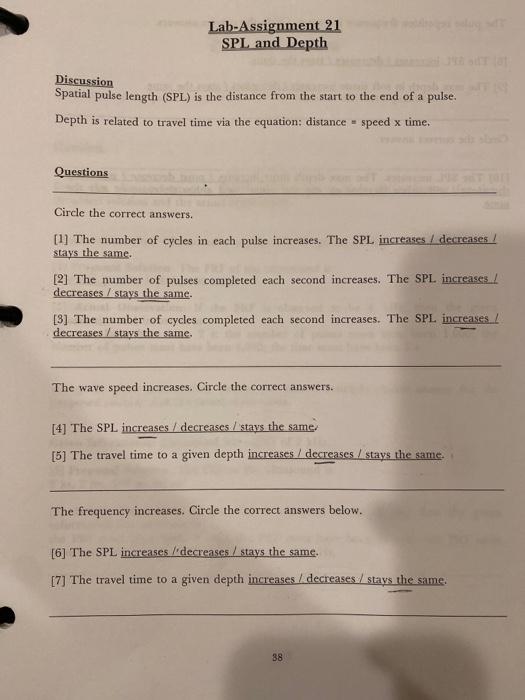 Solved Lab-Assignment 21 SPL and Depth Discussion Spatial | Chegg.com