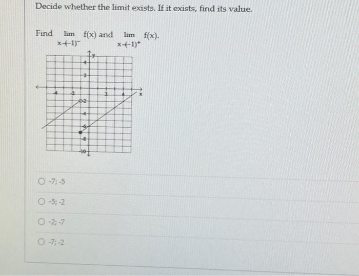 Solved Decide whether the limit exists. If it exists, find | Chegg.com