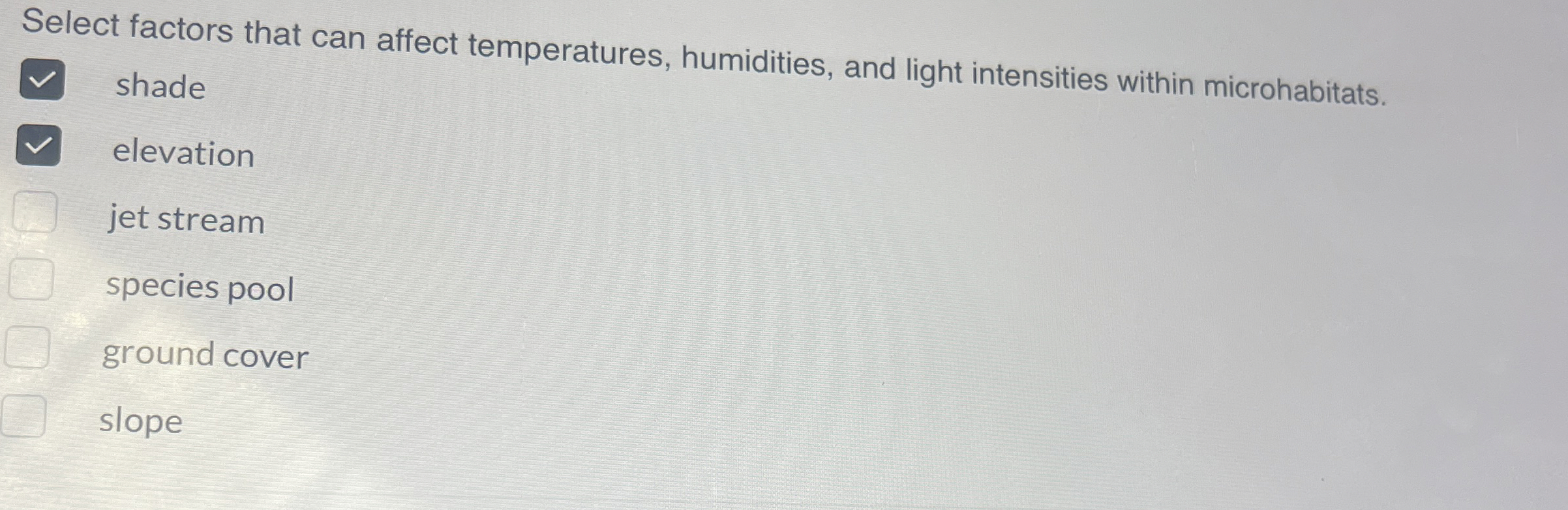 Solved Select factors that can affect temperatures, | Chegg.com
