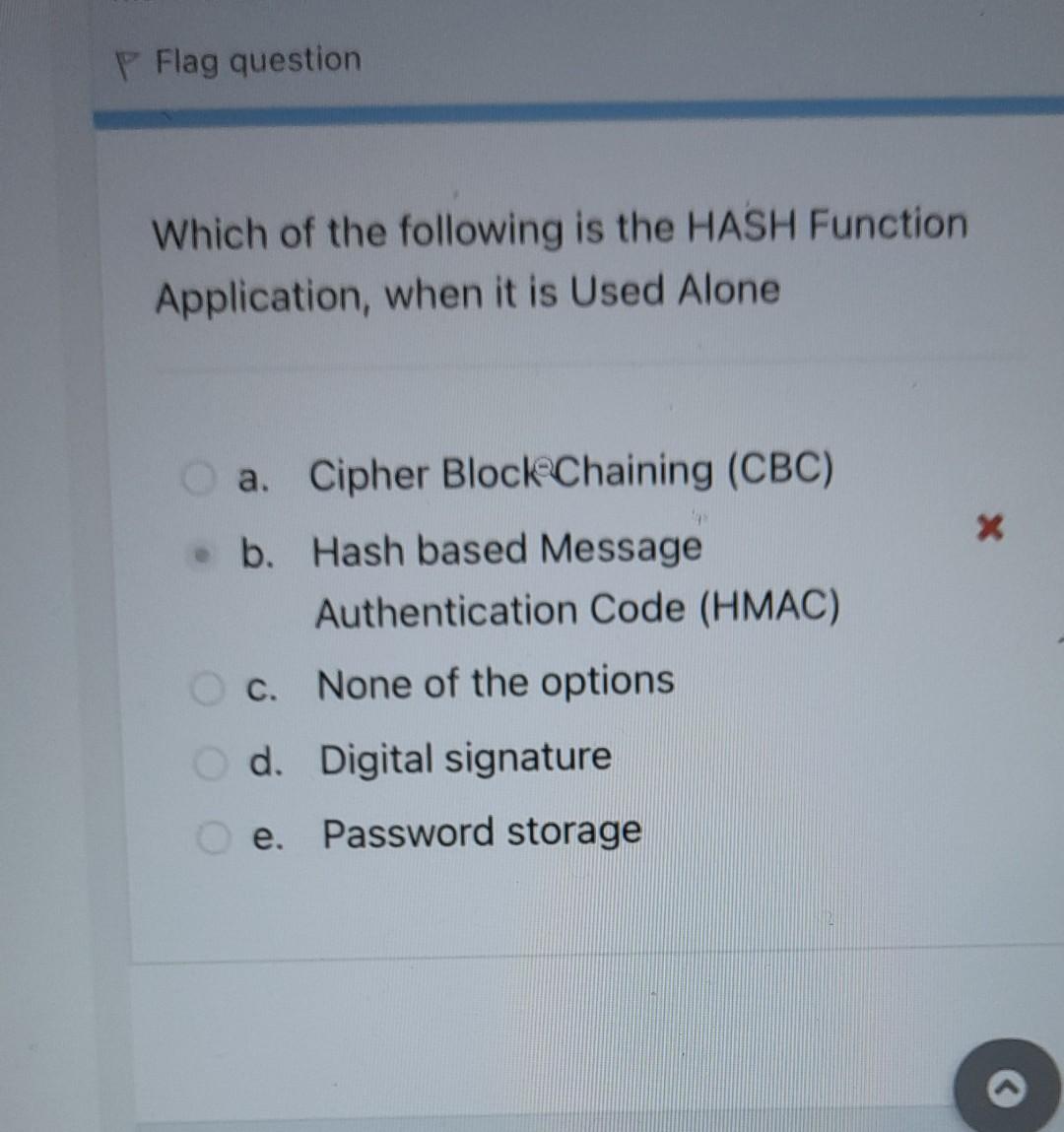 Solved Which of the following is the HASH Function | Chegg.com
