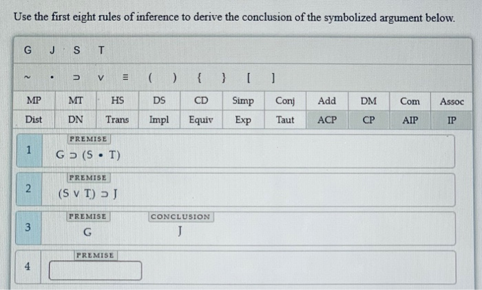 Solved Use the first eight rules of inference to derive the | Chegg.com