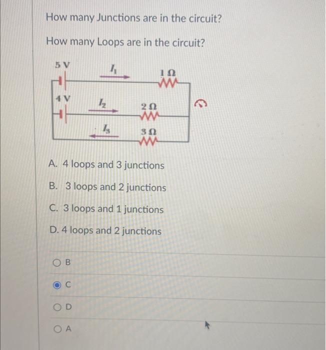 Solved How many Junctions are in the circuit? How many Loops | Chegg.com